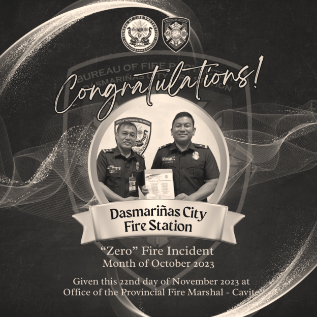 BFP DASMA CITED AS ONE CITY FIRE STATIONS IN CAVITE WITH ZERO FIRE ...